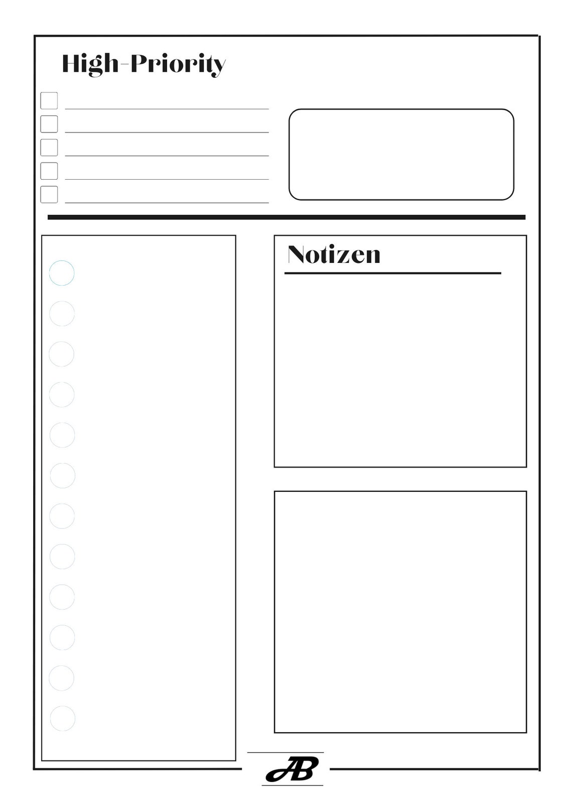 To Do List Template 8 Colors Time Management Priority Printable and ...