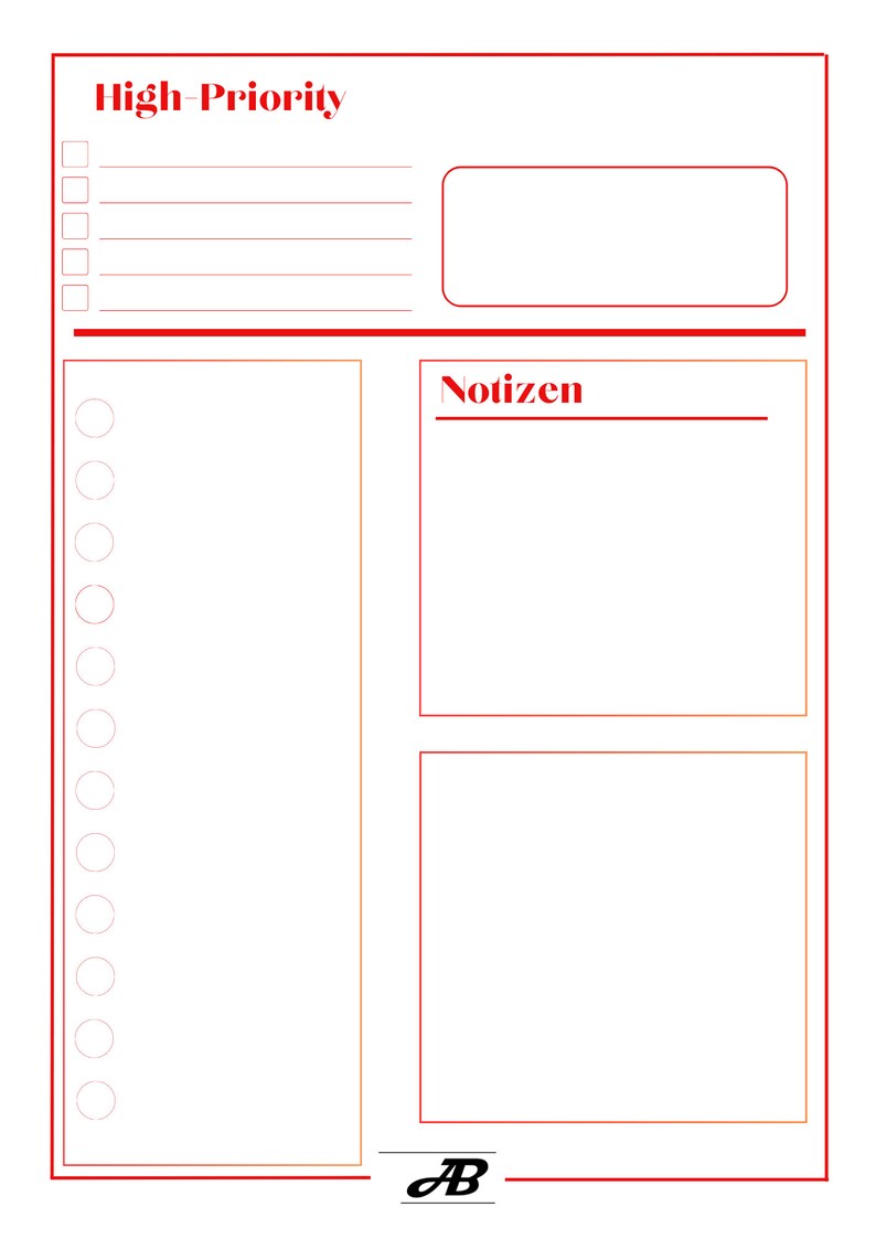 To Do List Template 8 Colors Time Management Priority Printable and ...