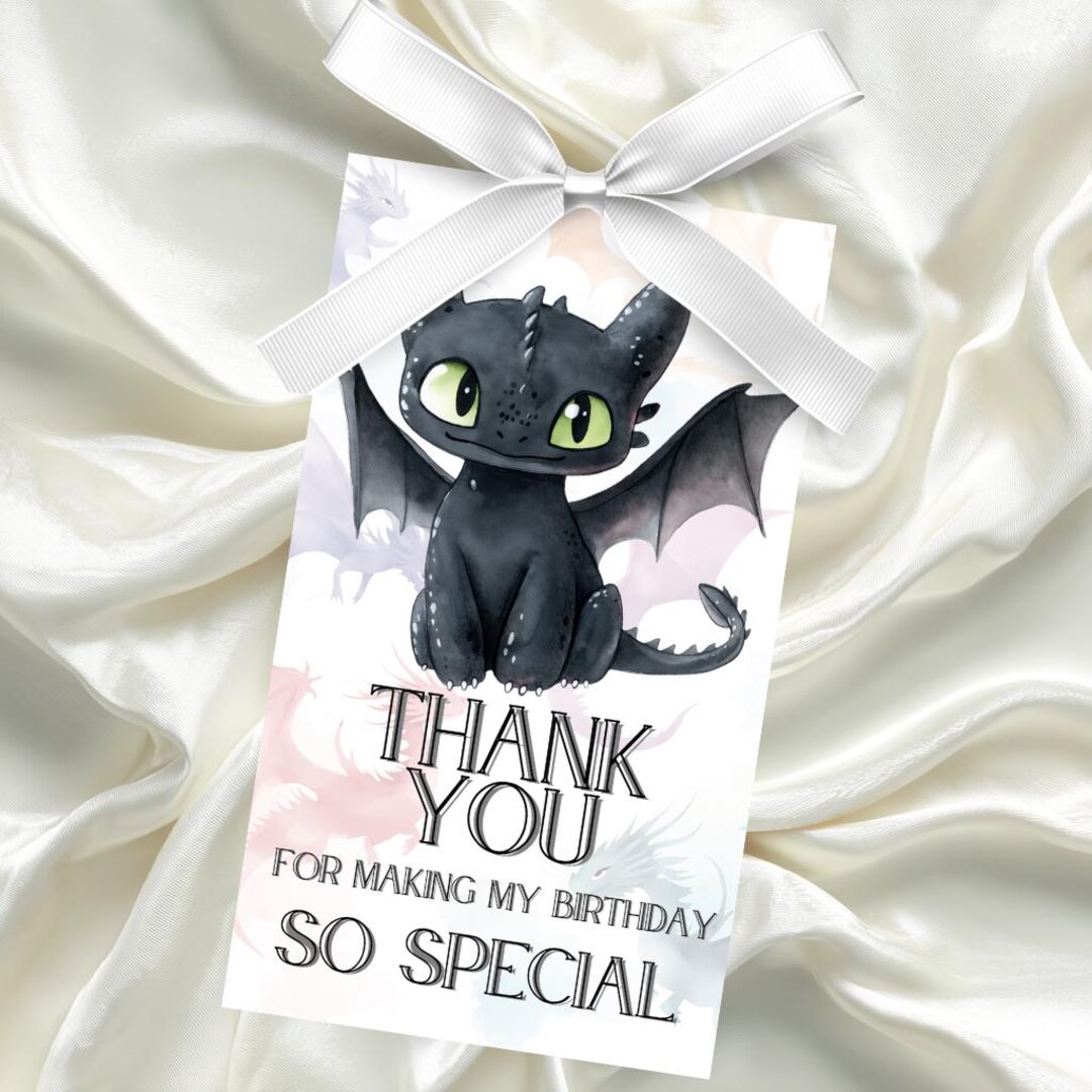 Dragon Thank You Card: (digital Download, 2x3.5") - Etsy