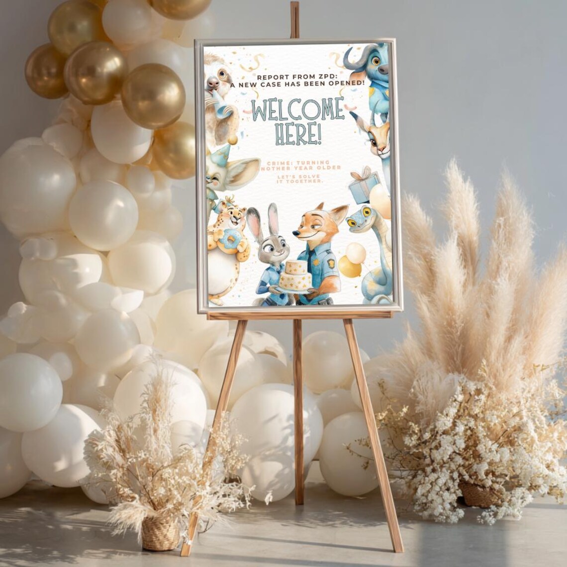 Zootopia Bunny Birthday Invitation: Editable Canva Template, (digital ...
