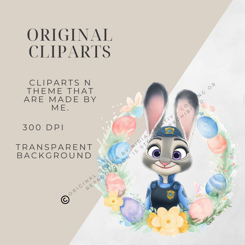 Zootopia 2 Easter Clipart: Watercolor Characters, Decorations (digital ...