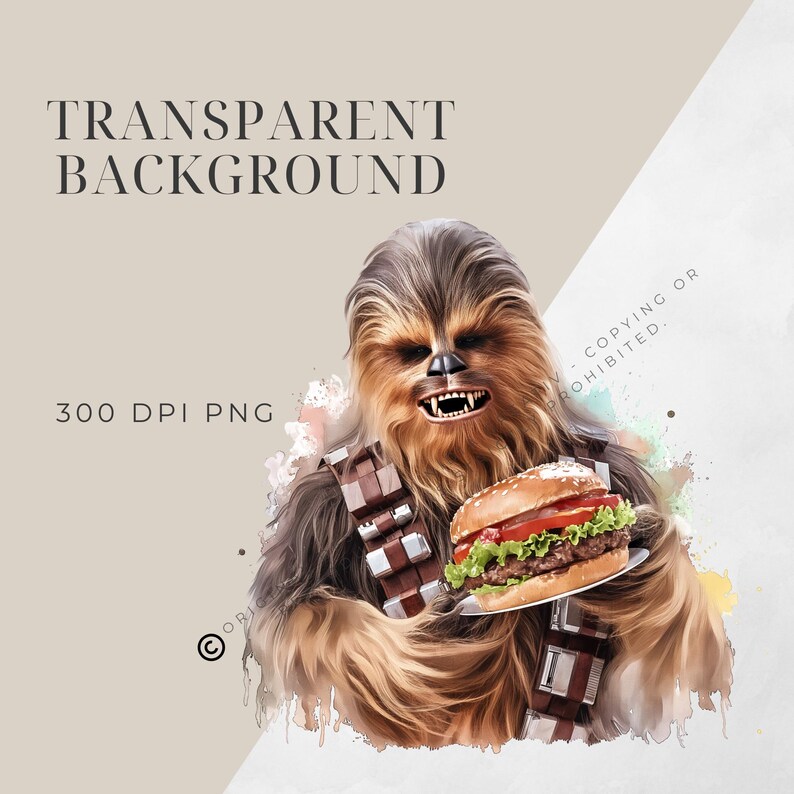 Watercolor Star Wars Clipart Bundle: Chewbacca Birthday Party ...