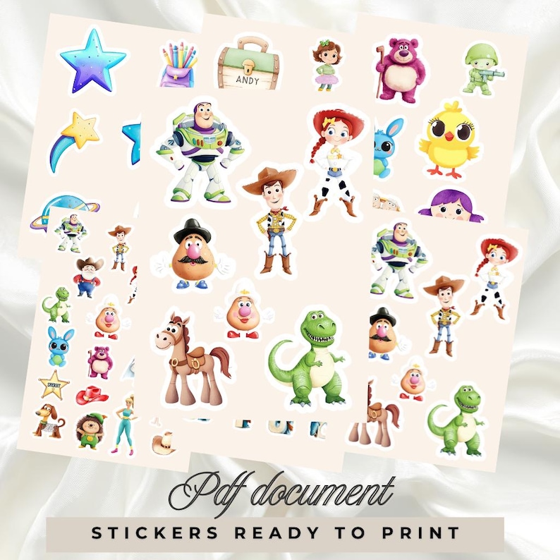 Toy Story Stickers Printable (PDF Format) - Etsy