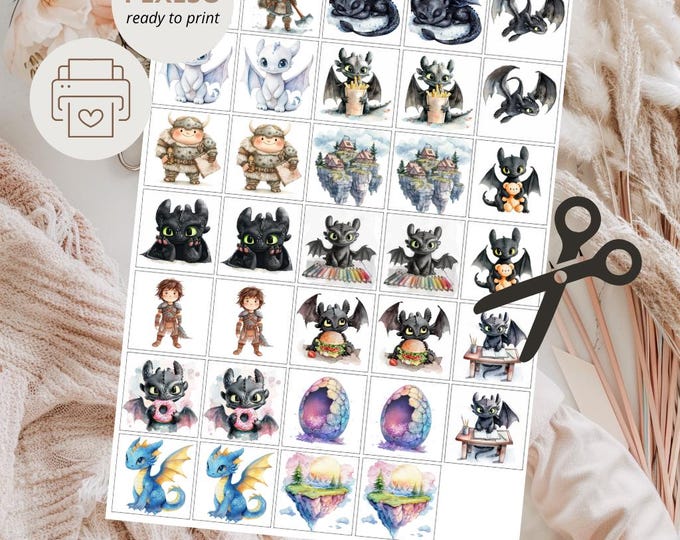 Toothless Memory Game: How to Train Your Dragon Printable Pexeso (PDF ...