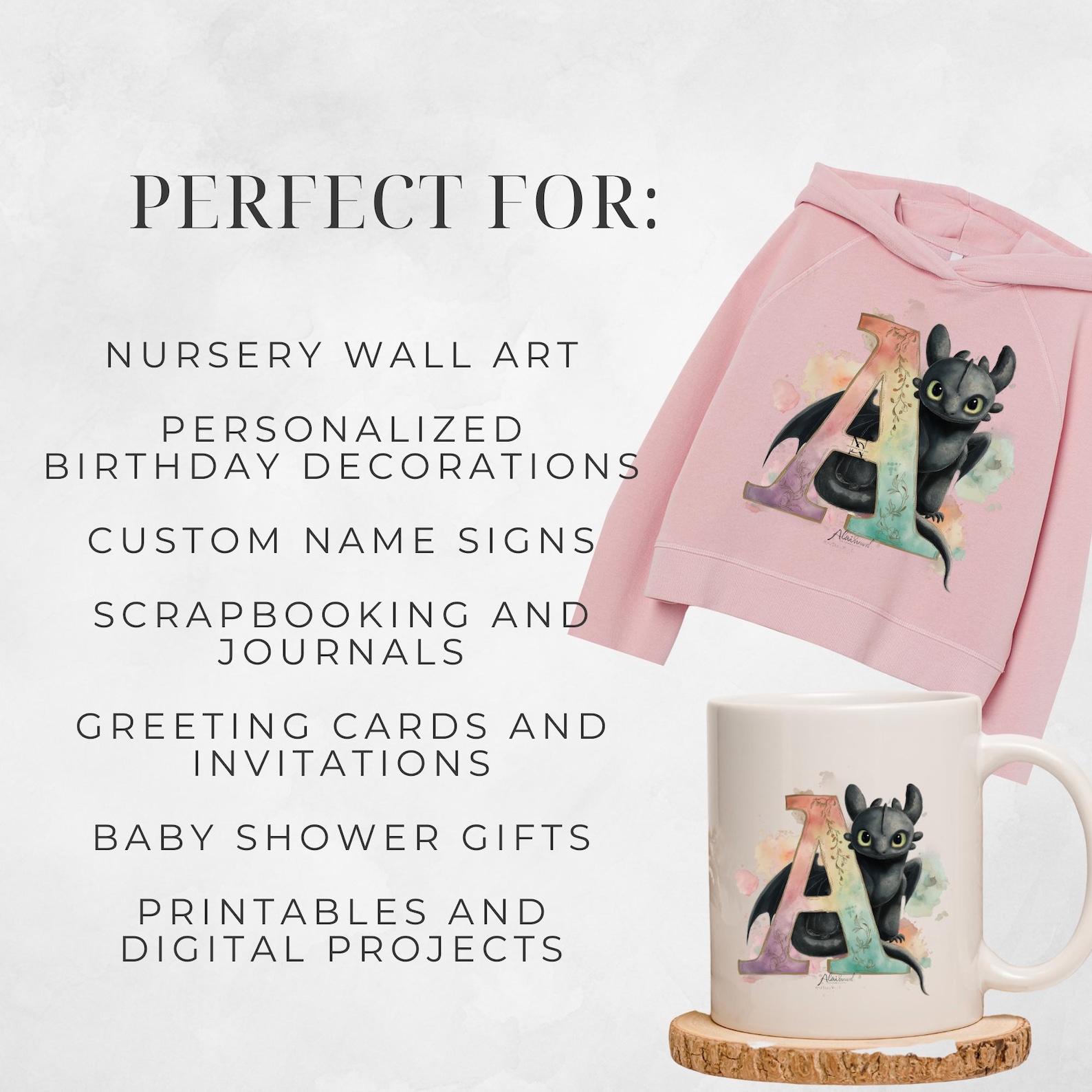 How to Train Your Dragon Clipart Letter A, Watercolor Toothless ...