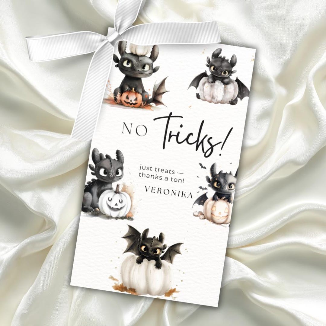 Halloween Toothless Dragon Thank You Card: How to Train Your Dragon ...