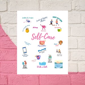 Self Care Poster, Self Love, Be Kind, Check In, Therapy Office, Digital ...