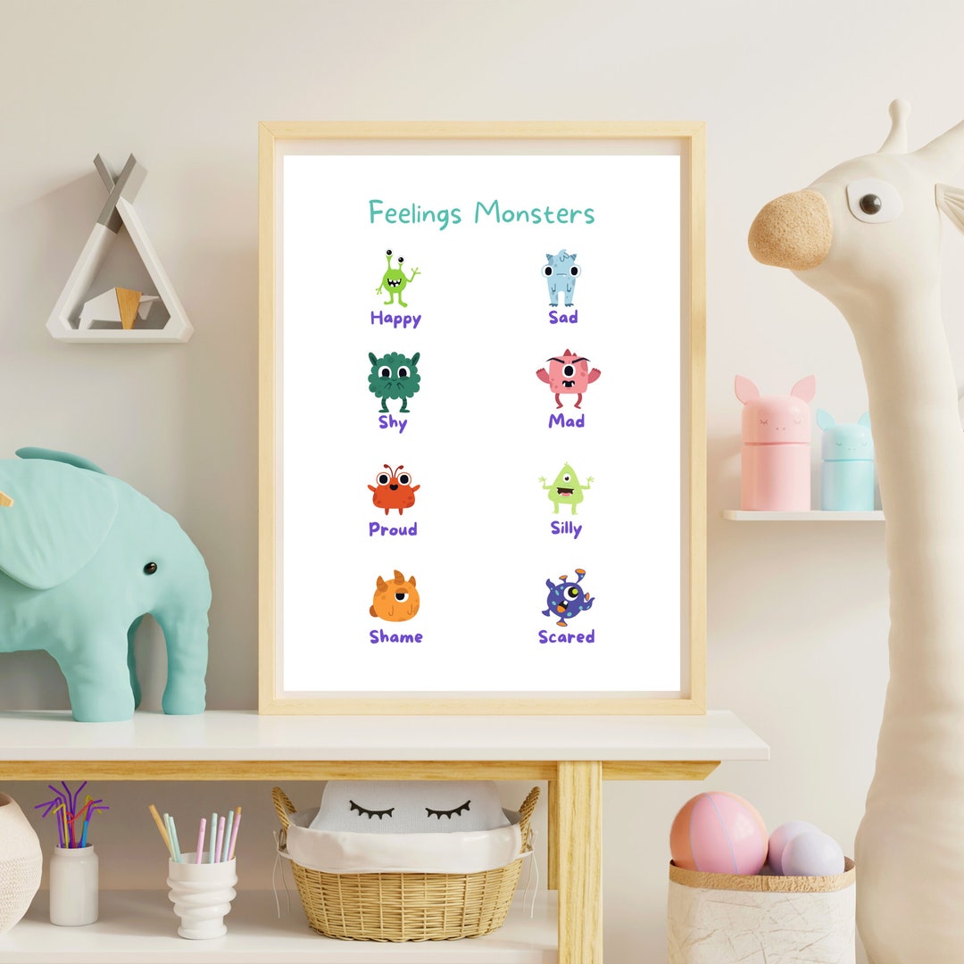 Digital Download Feelings Poster, Emotions Chart, Classroom Decor ...