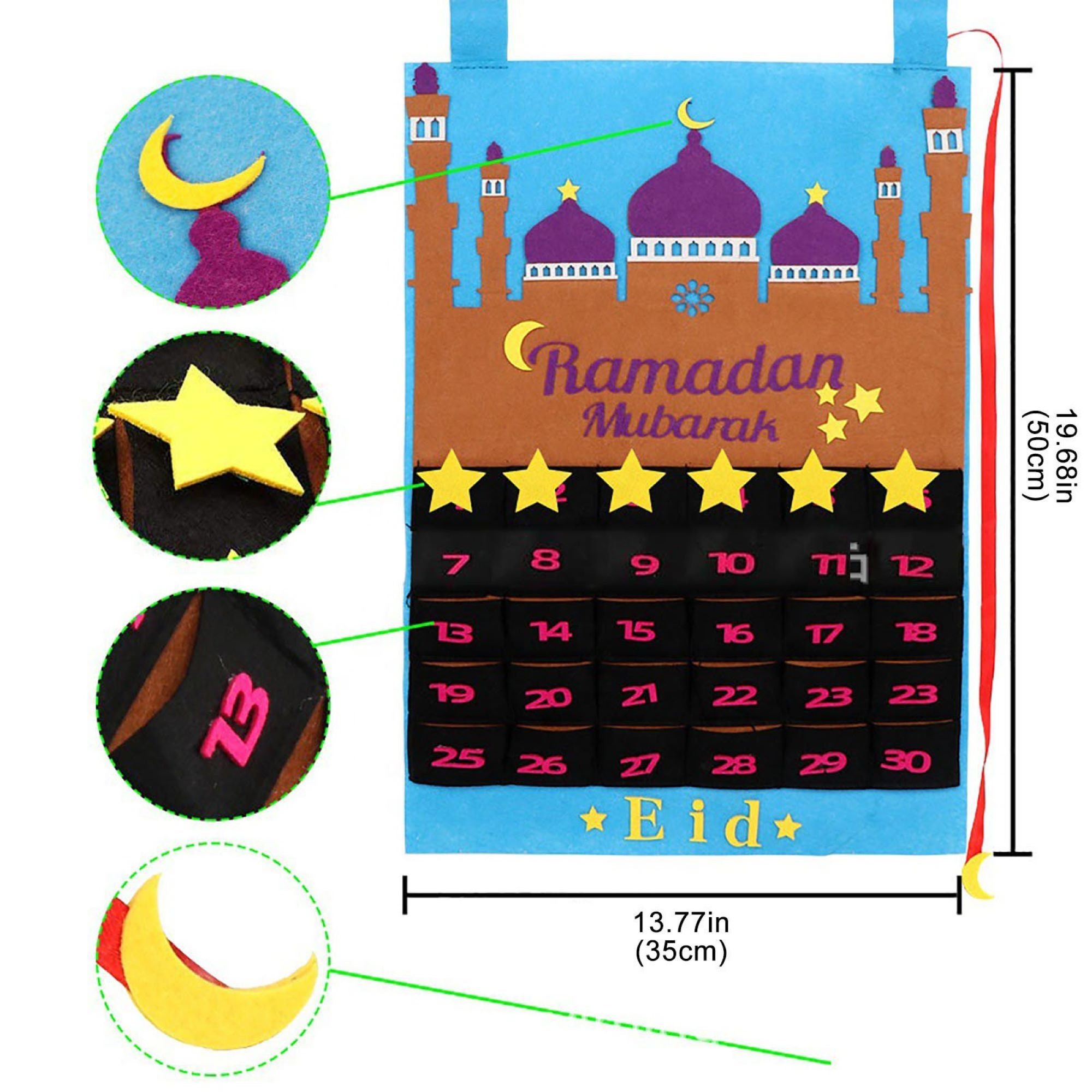 Ramadan Mubarak Calendar, Ramadan Calendar for Kids - Etsy