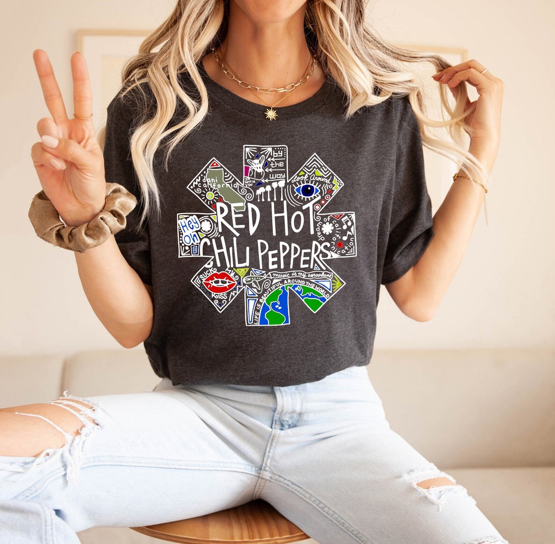 Red Hot Chili Peppers T-shirt, Red Hot Chili Peppers Tour Shirt, Black ...