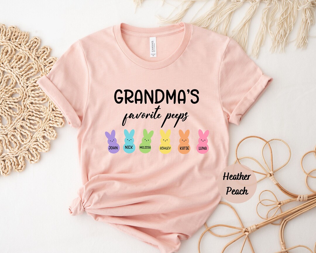 Easter Grandma Shirt, Custom Grandma Easter Shirt With Kids Names, Cute ...