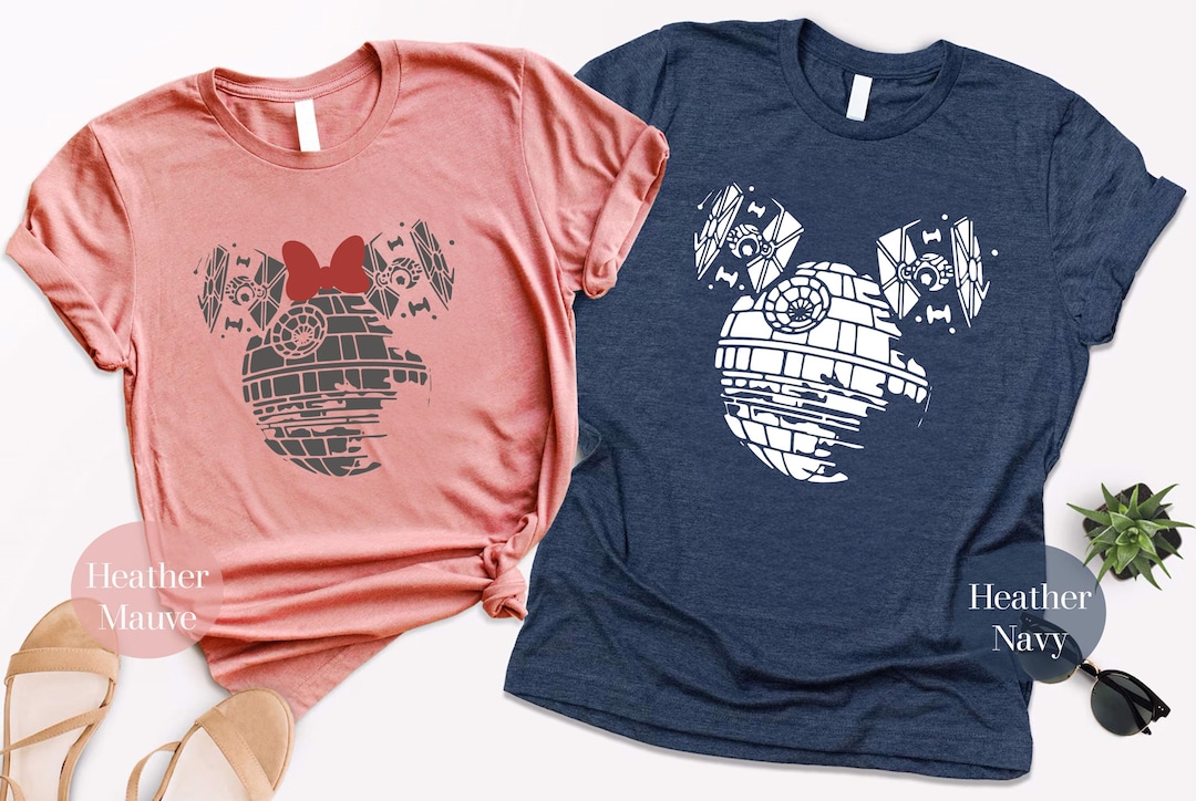 Minnie and Mickey Death Star Wars Shirt, Disney Valentine's Day Shirt ...