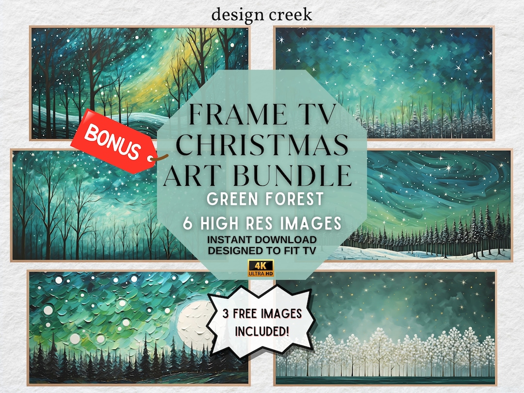 Green Forest Frame TV Art Christmas, Samsung Frame Tv Art Christmas, 4k ...
