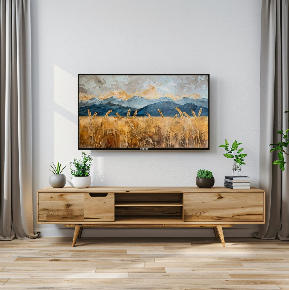 Mountain Valley Field Frame TV Art, Samsung Frame Tv Art, 4k Frame Tv ...