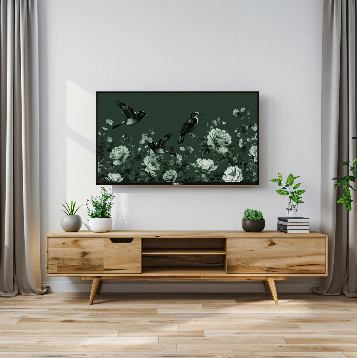 Chinoiserie Birds 6 Frame TV Art, Samsung Frame Tv Art, Boho Frame Tv ...