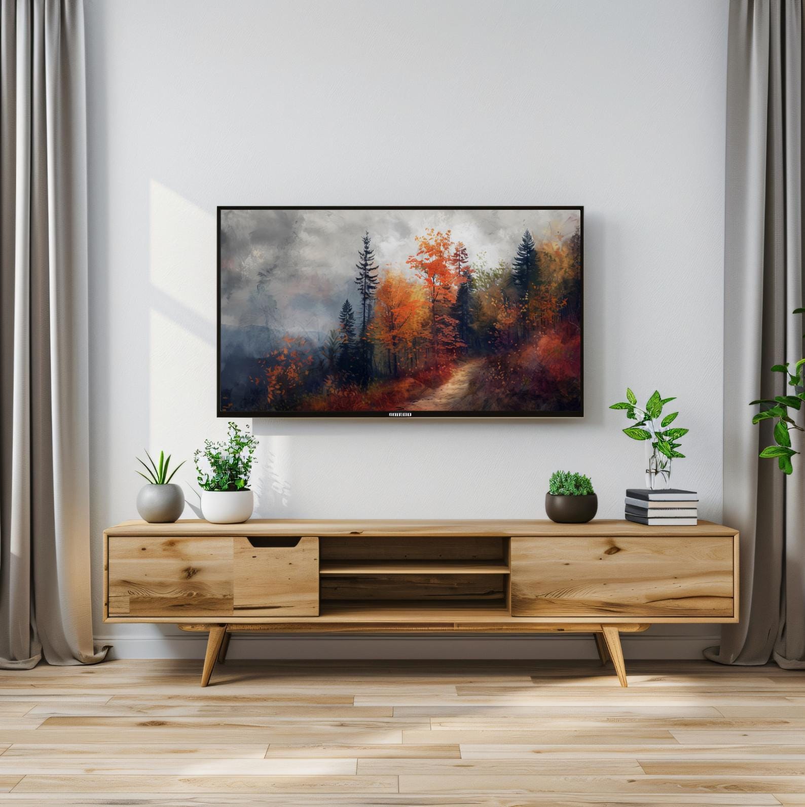 Autumn Hike TV Art, Frame Tv Art, 4k Frame Tv, Boho Frame Tv Art, Tv ...