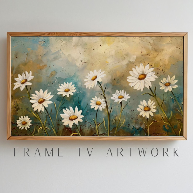 Daisy Art Work in Frame - Etsy