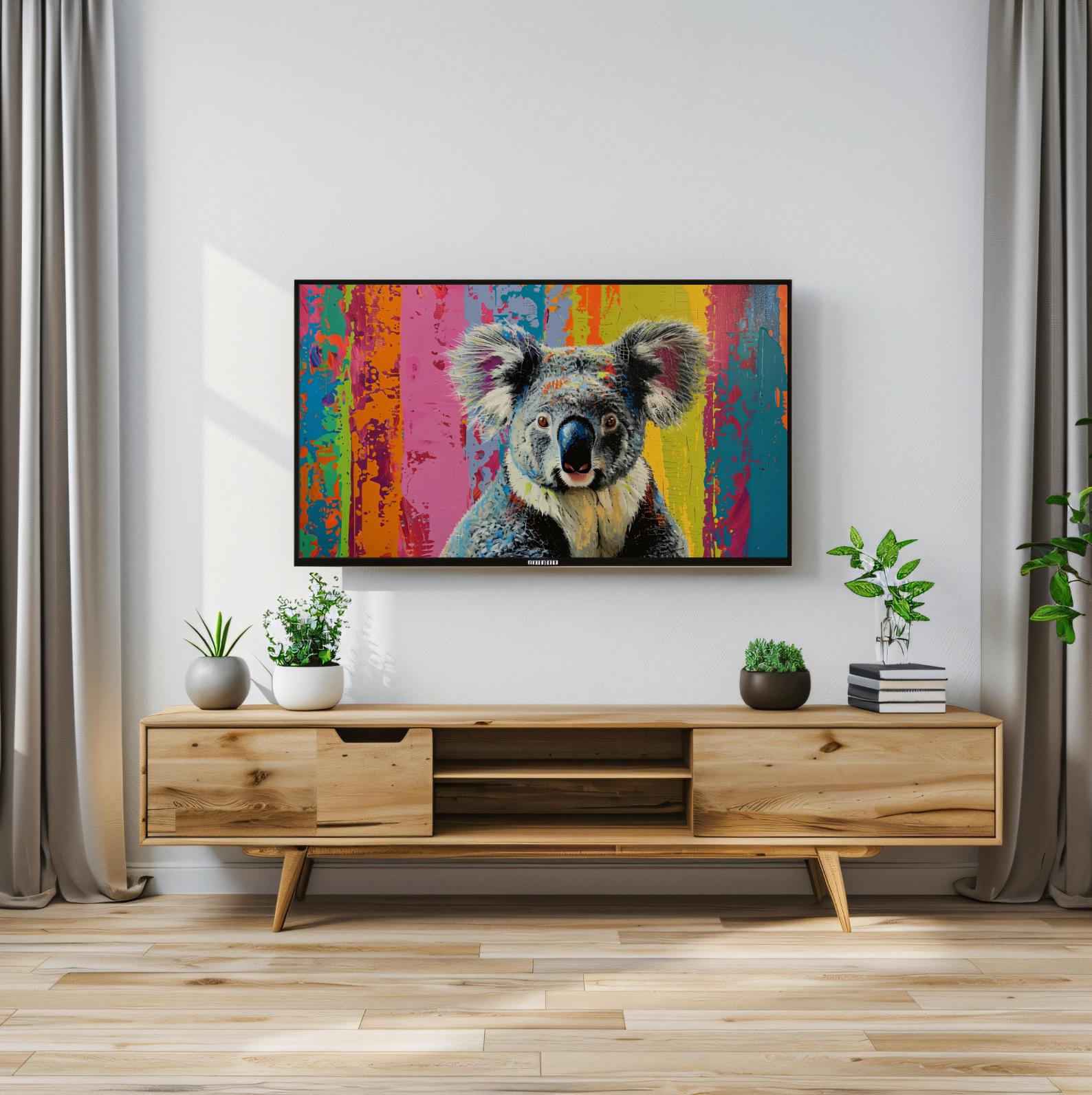 Koala Pop Art, Frame Tv Art, 4k Frame Tv Art, Boho Frame Tv Art, Tv ...