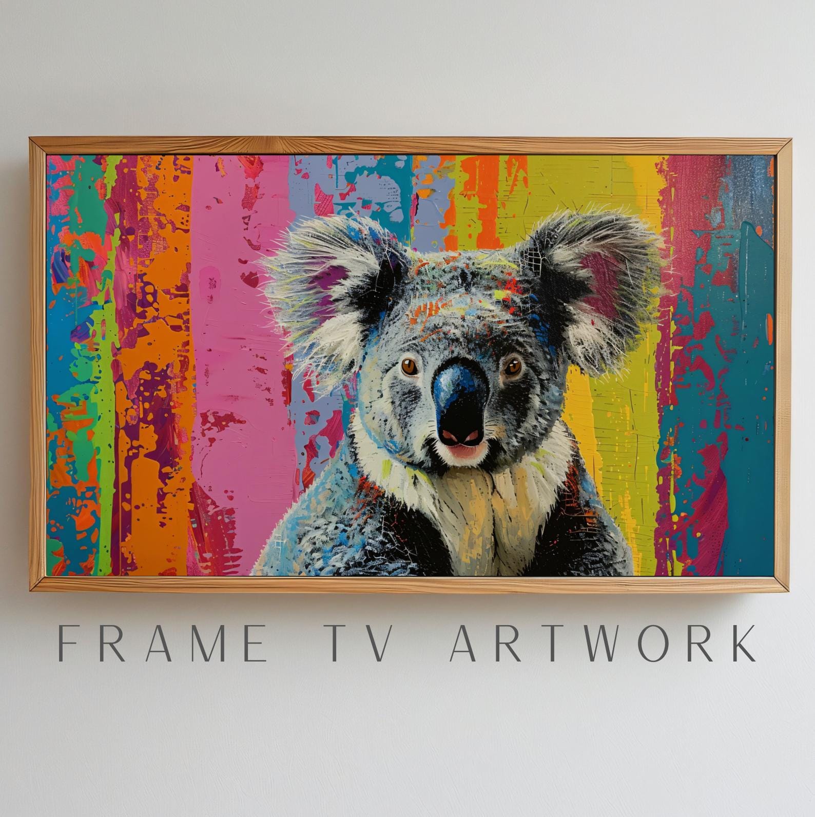 Koala Pop Art, Frame Tv Art, 4k Frame Tv Art, Boho Frame Tv Art, Tv ...