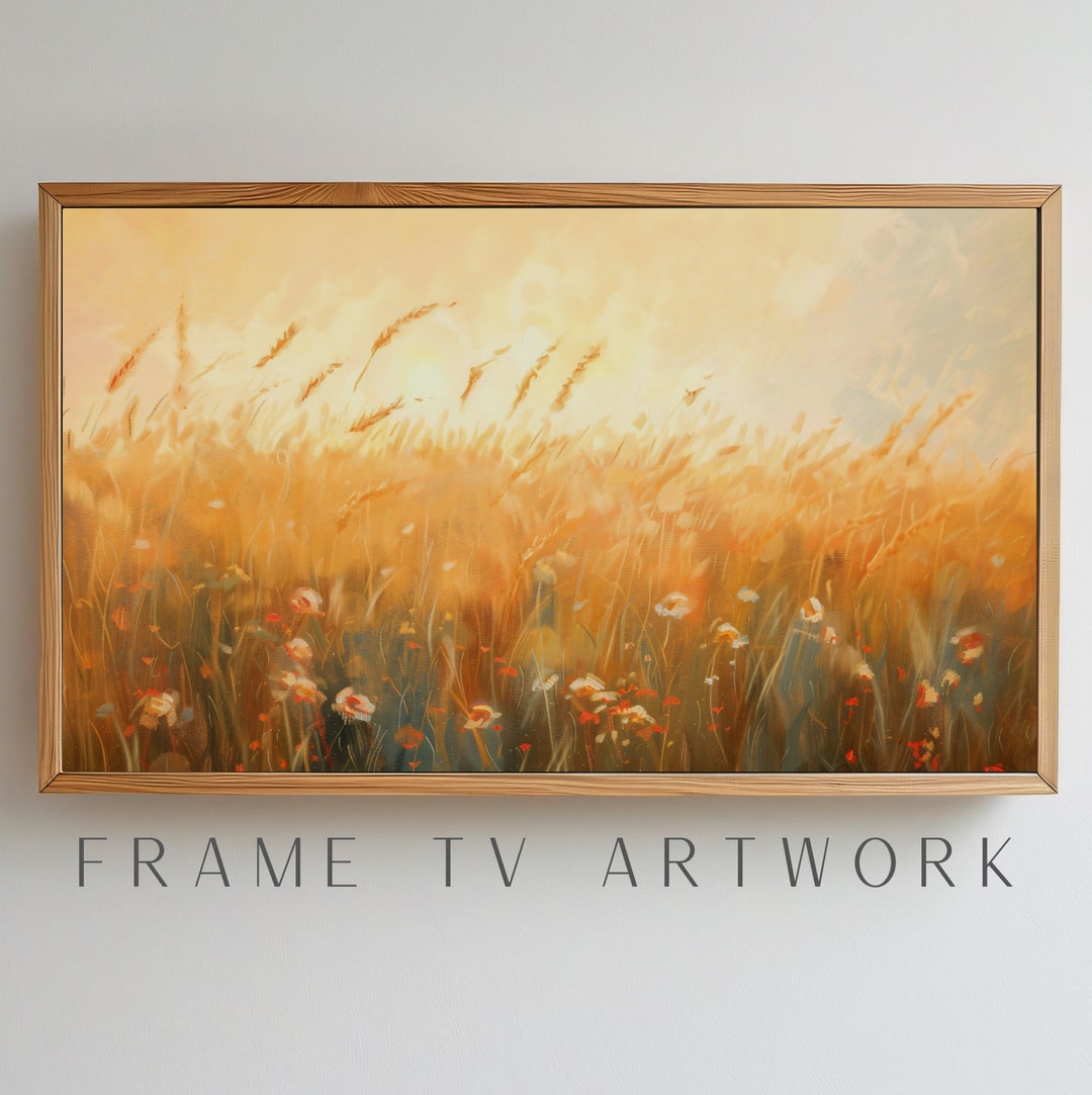 Field Grasses TV Art, Samsung Frame Tv Art, 4k Frame Tv Art, Boho Frame ...