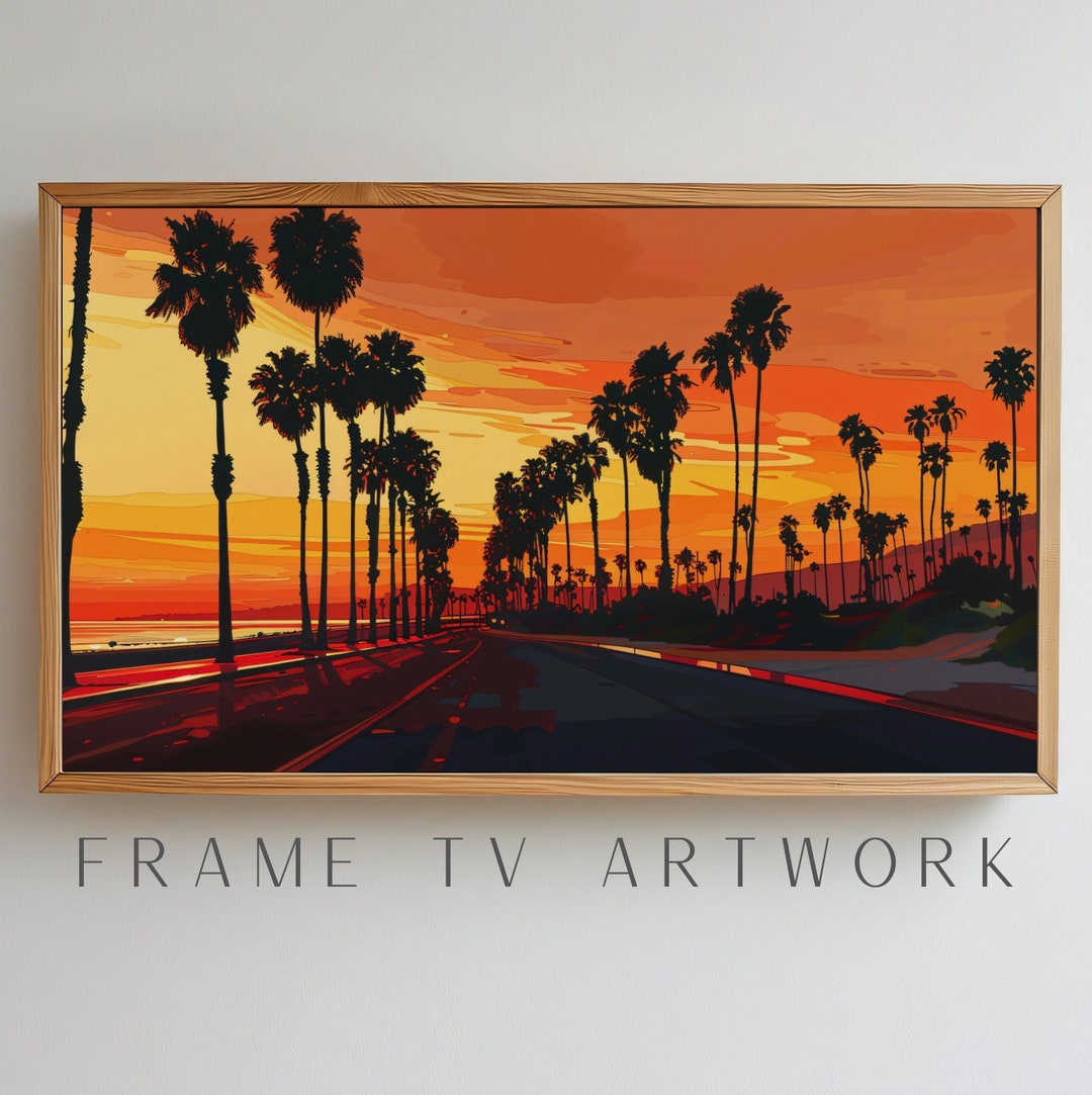 CA Sunset Digital Frame TV Art, Samsung Frame Tv Art, Tv Art Work, 4k ...