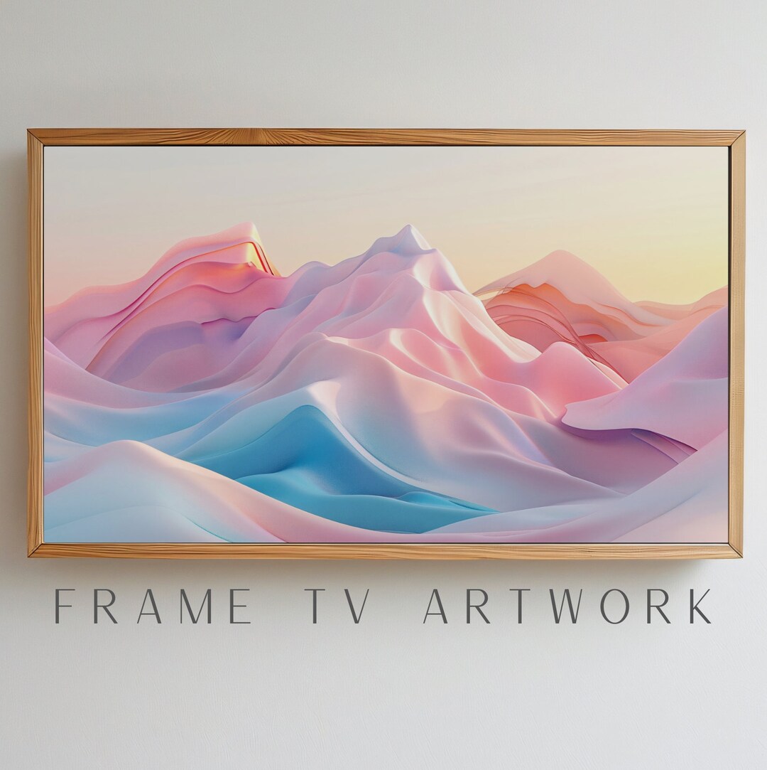 Pink Pastel Dune Landscape, Samsung Frame Tv Art, Samsung Frame Tv Art ...