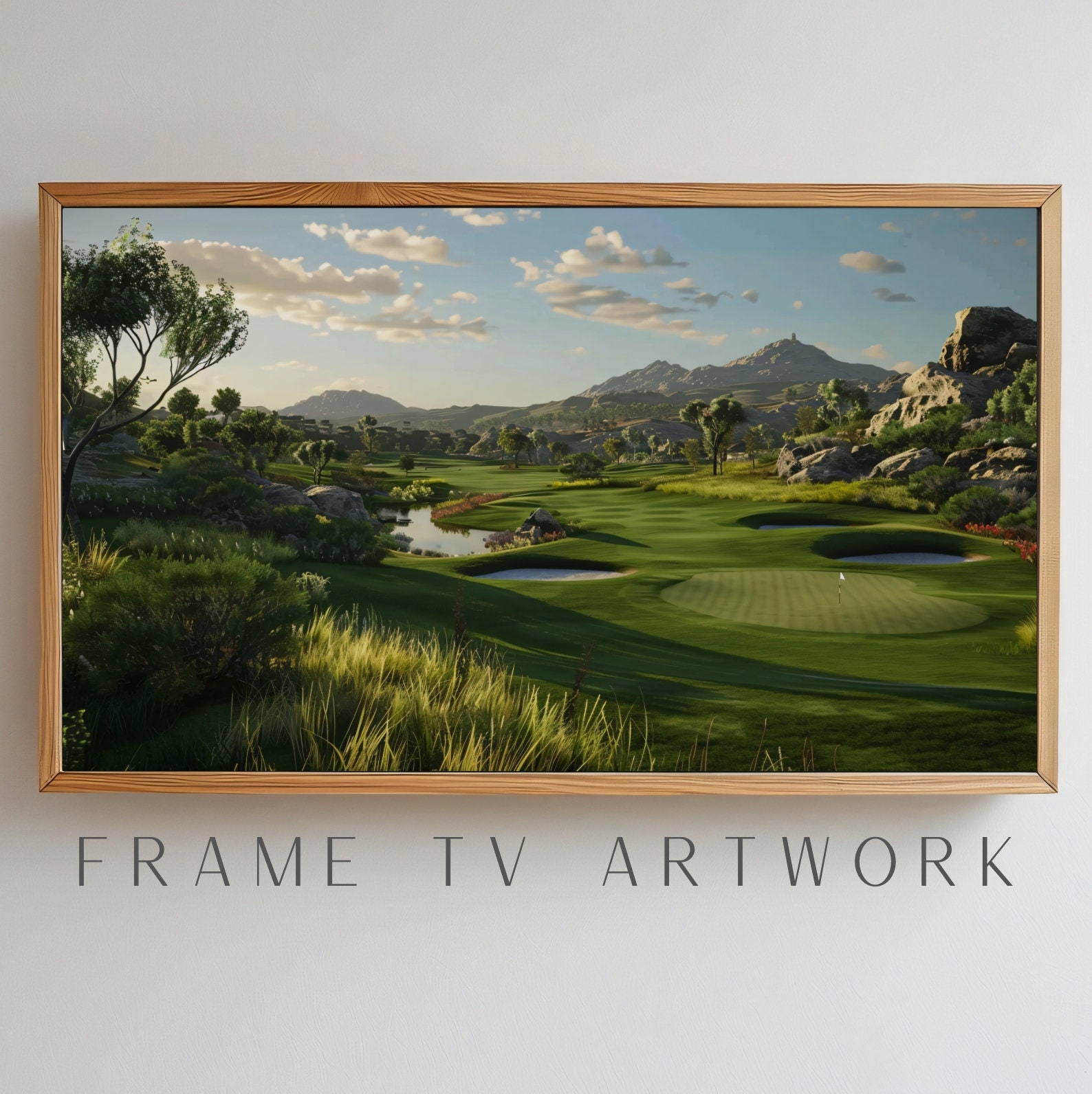 Golf Course Digital Frame TV Art, Golf Frame Tv Art, Samsung Frame Tv ...