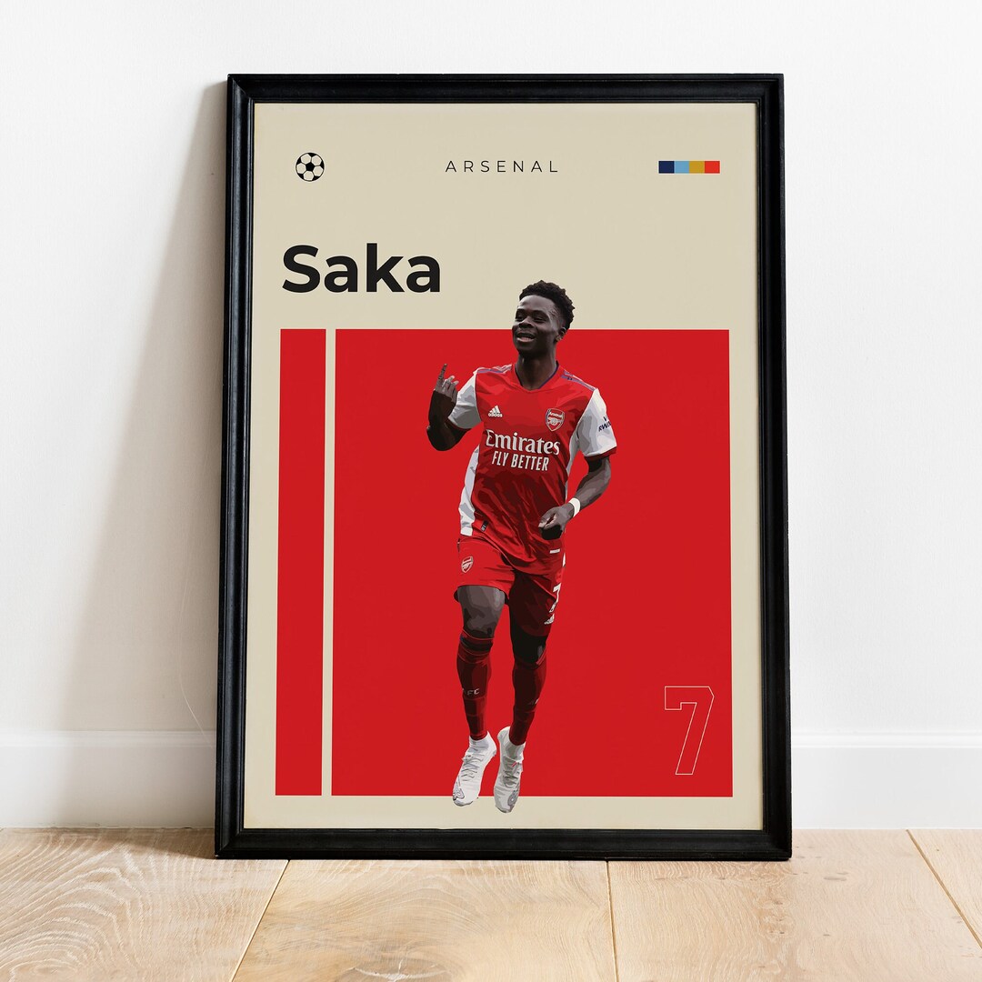 Bukayo Saka Digital Printable Poster - Etsy