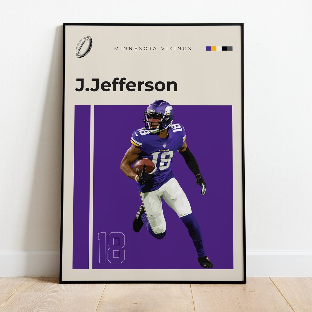 Justin Jefferson Posters, NFL Player Posters, Minnesota Vikings Posters ...
