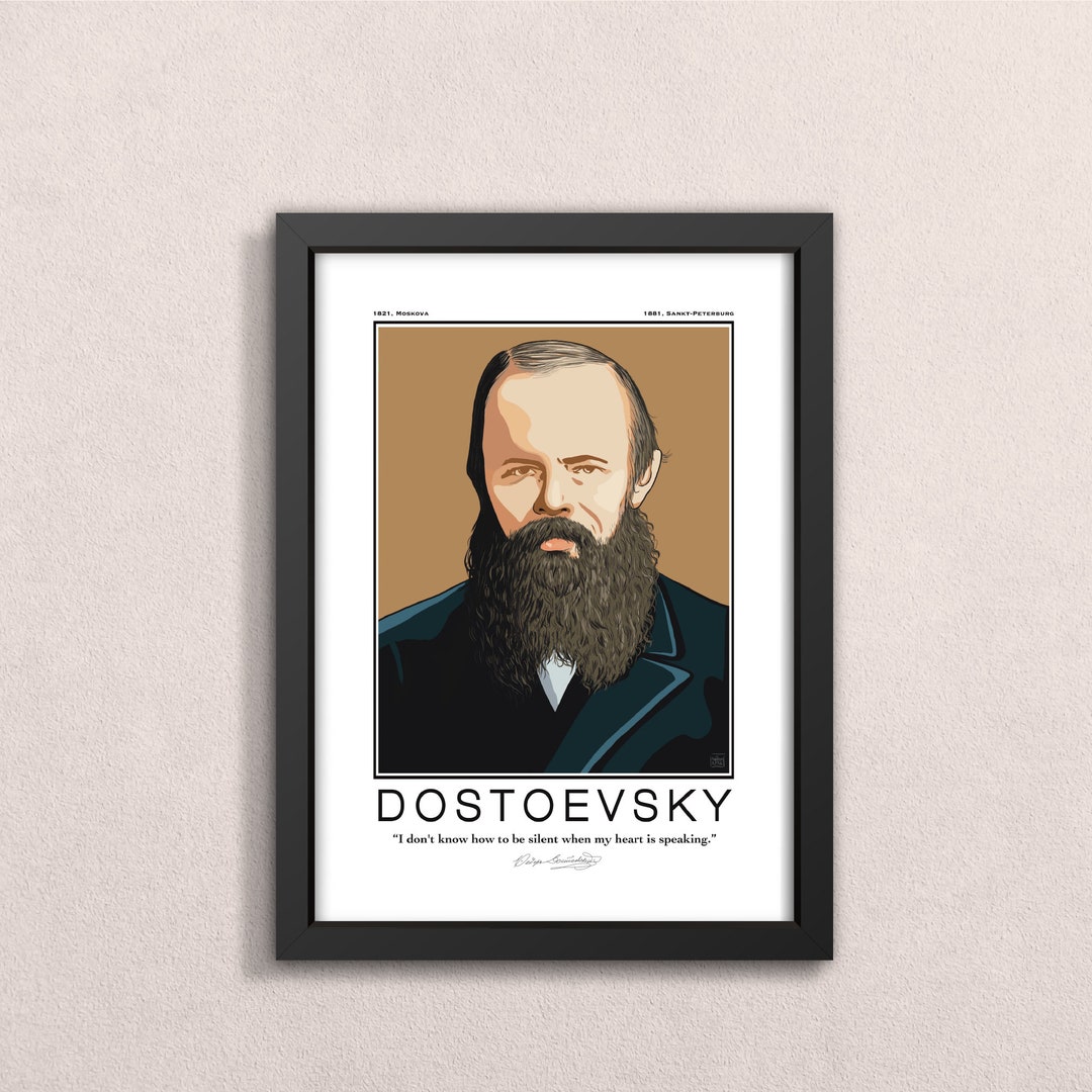 Dostoevsky Poster Drawing Print Modern Poster Minimalist - Etsy