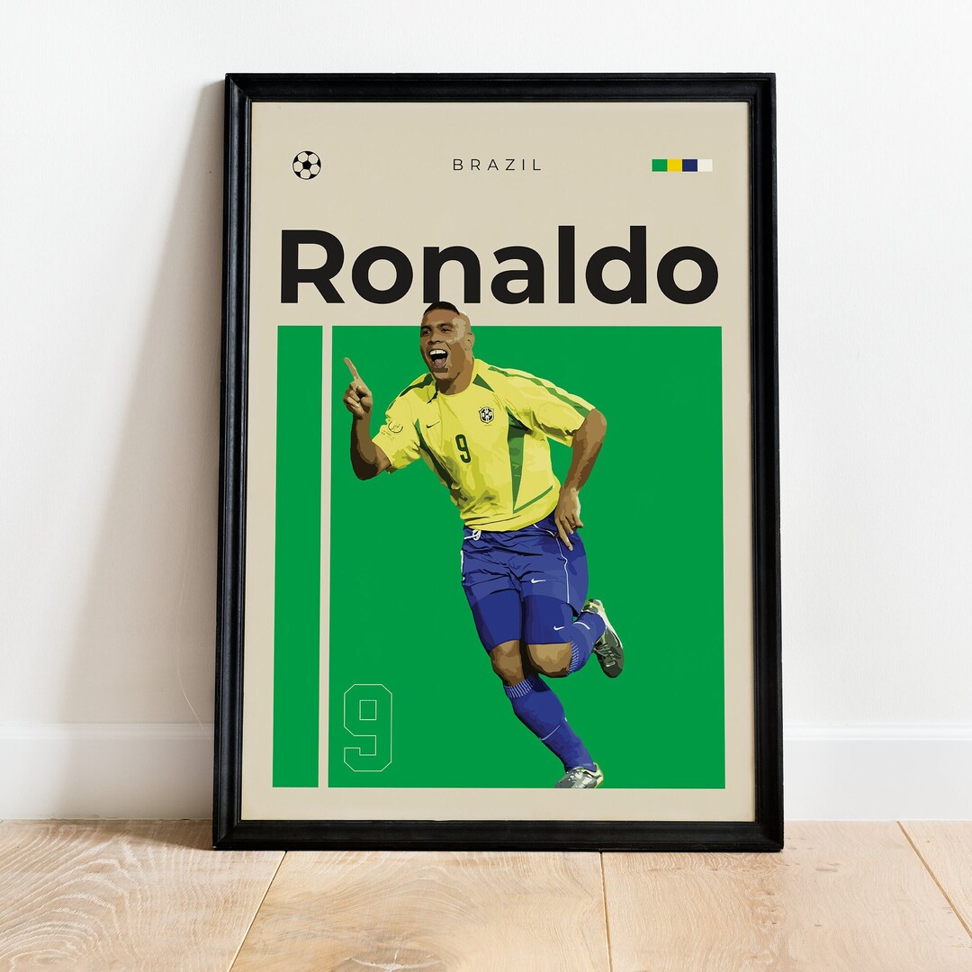 Ronaldo Nazario Download Etsy Poster Fußball digitale Poster - Etsy.de