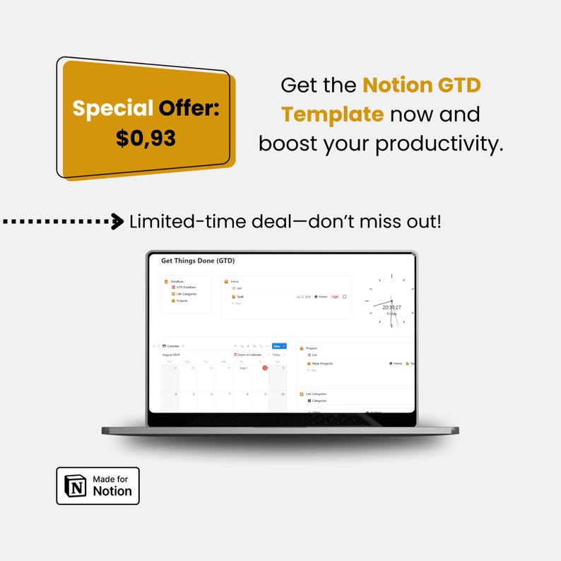 Ultimate GTD Notion Template for Effortless Task Management ...