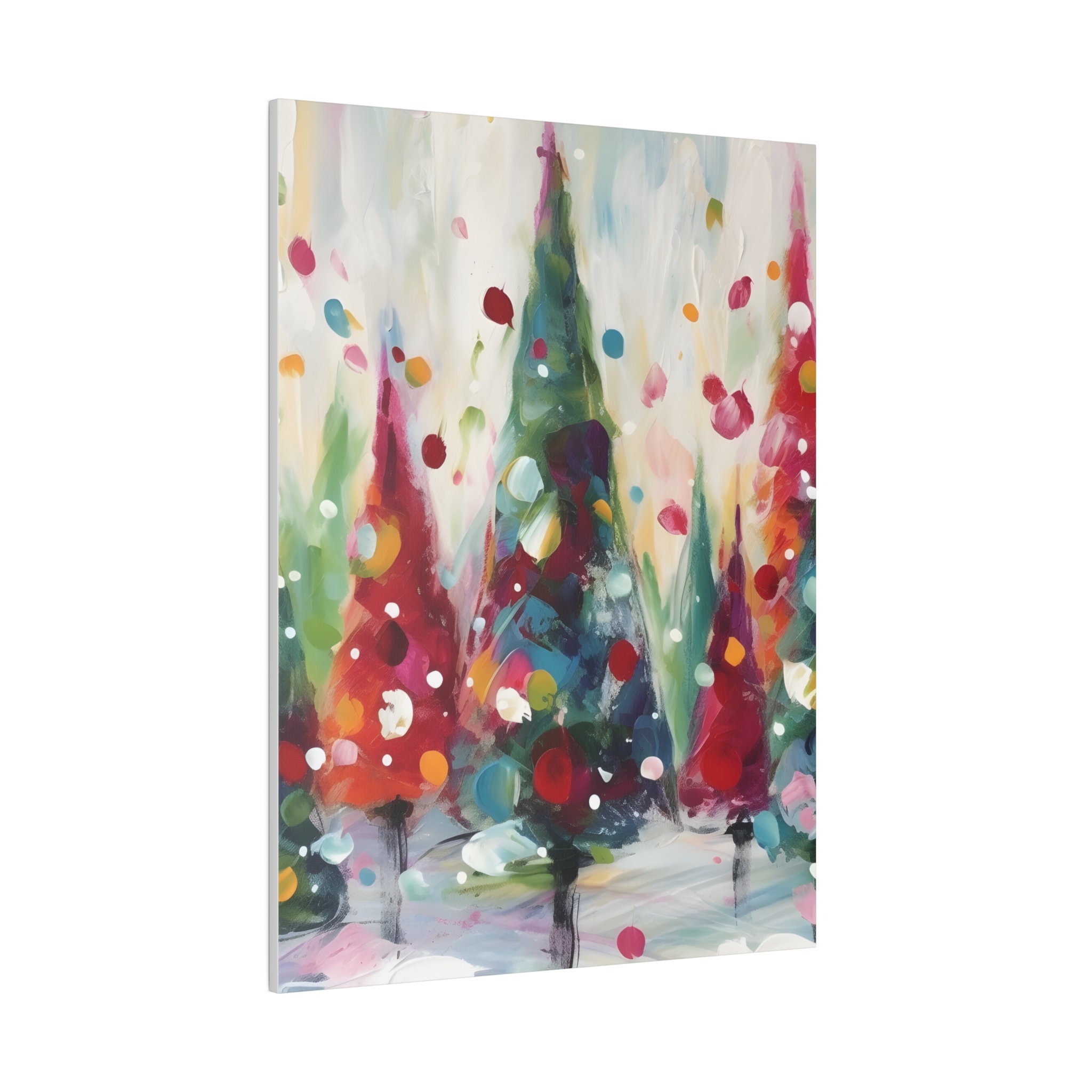 Abstract Christmas Tree Wall Art Christmas Canvas Art - Etsy