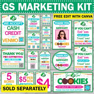 2024 ABC Girl Scout Cookie Menu Cookie Marketing Flyer Printable Cookie ...