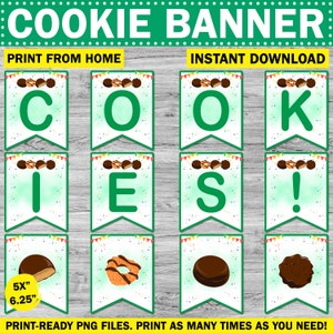 Girl Scout Cookie Banner Printable Signs Instant Download Booth ...