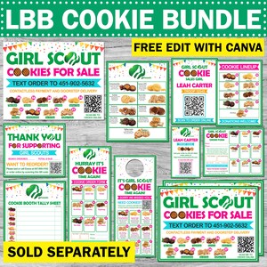 LBB Girl Scout Cookie Info Flyer Price List 2024 Cookie Menu Printable ...