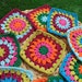 20 Multicolored Granny Square Kit, Crocheted Granny Squares, Crochet ...