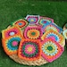 20 Multicolored Granny Square Kit, Crocheted Granny Squares, Crochet ...