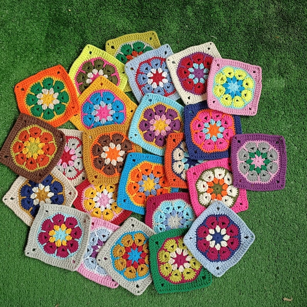 Granny Square Motifs - Etsy