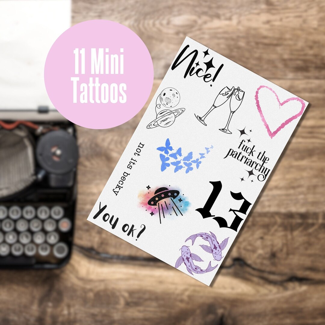 Buy Eras Theme Temporary Tattoo Pack Taylor Inspired Tour Outfit Idea ...