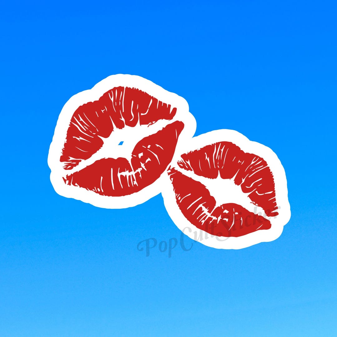Red Lip Kiss Sticker Sabrina Inspired Concert Accessories Idea Party ...