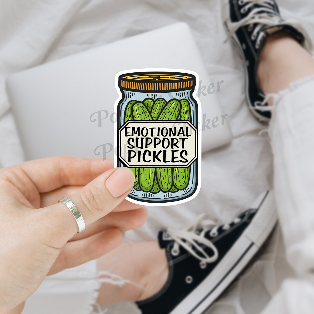 Emotional Support Pickles Sticker | Waterproof & Durable Vinyl | Funny ...