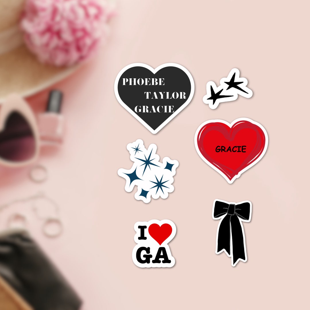 Gracie Waterproof Vinyl Sticker Pack Single Sticker or Pack 4 Sizes GA ...