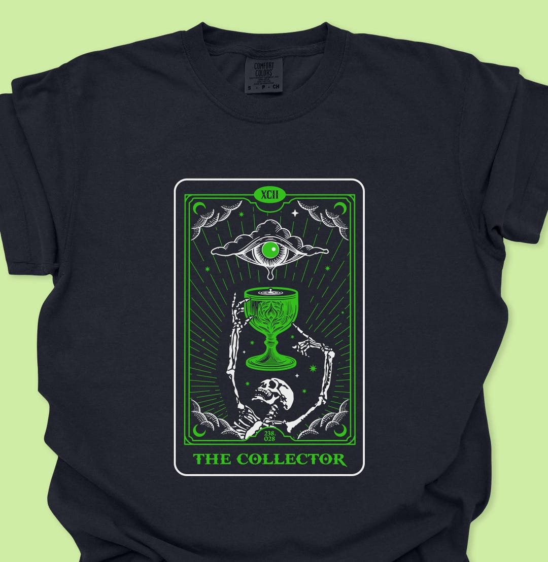 Halloween Inspired Garment Dyed Uranium Glass Tarot Card T-shirt ...