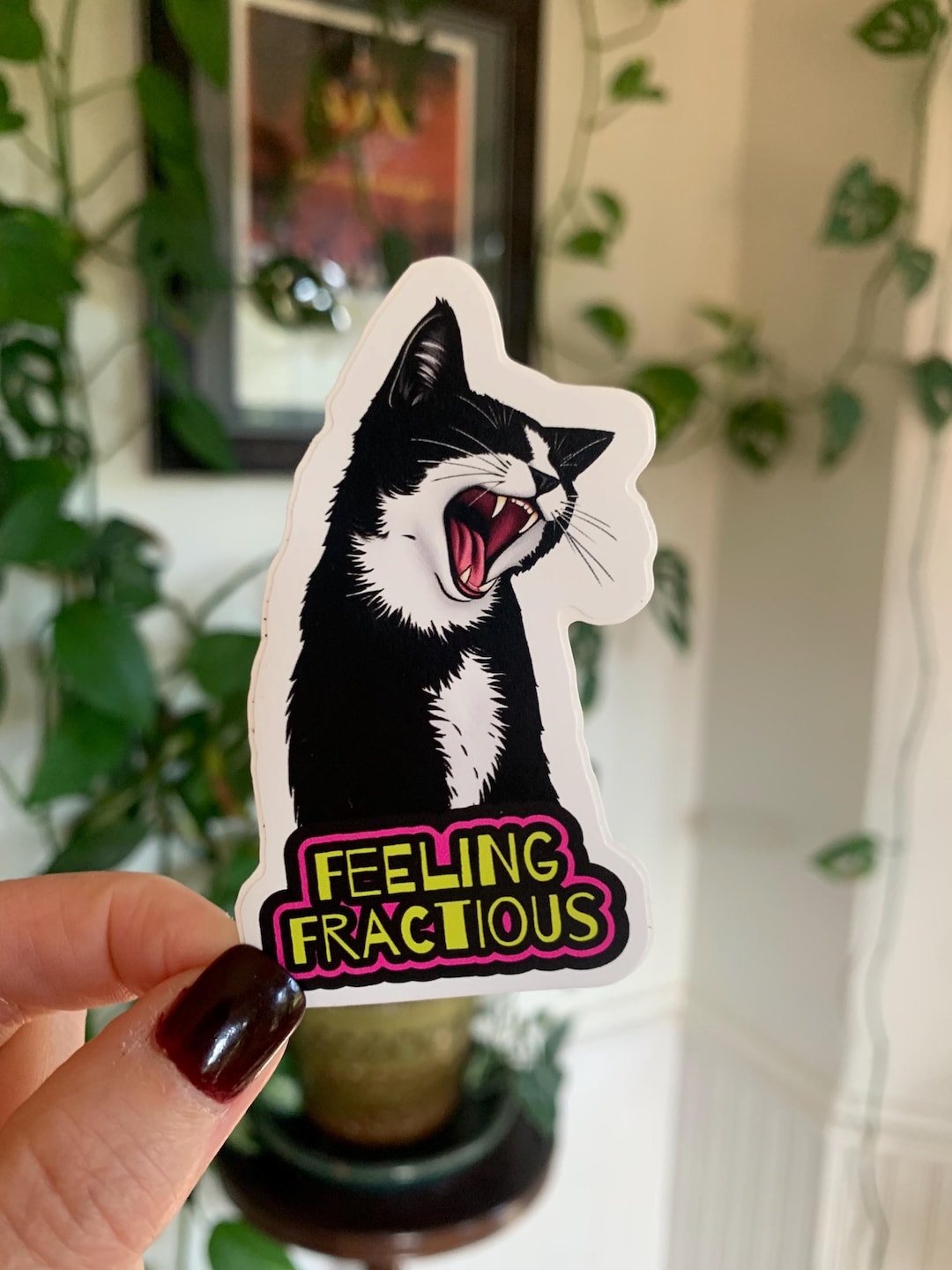 Feeling Fractious Cute Cat Sticker for Veterinary Students, Vet Techs ...