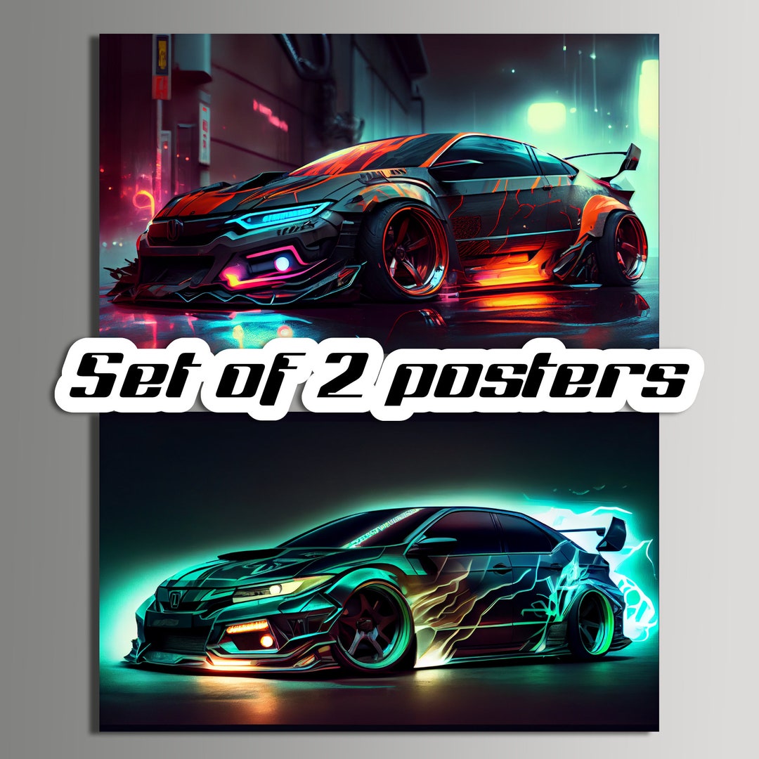 Honda Accord Posters Modification Car Need for Speed Set of 2 - Etsy