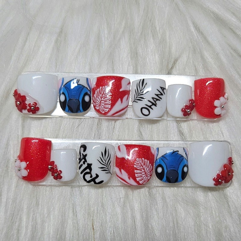 Lilo and Stitch Nails - Etsy