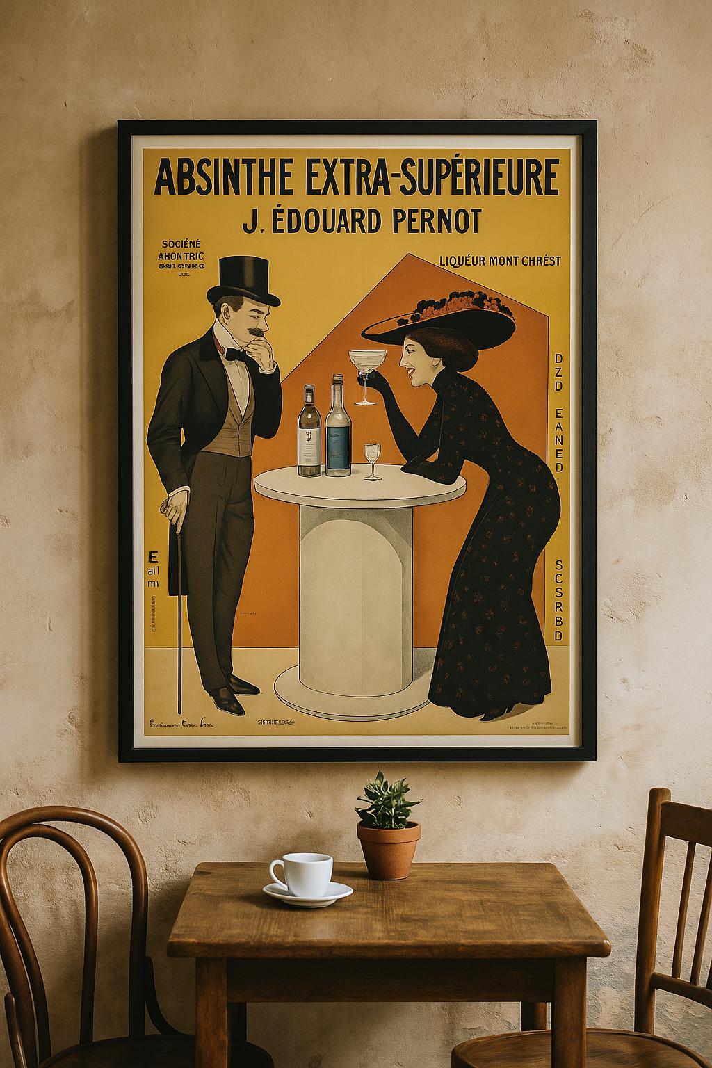Vintage Absinthe Advertisement Poster – French Bar Decor (digital ...