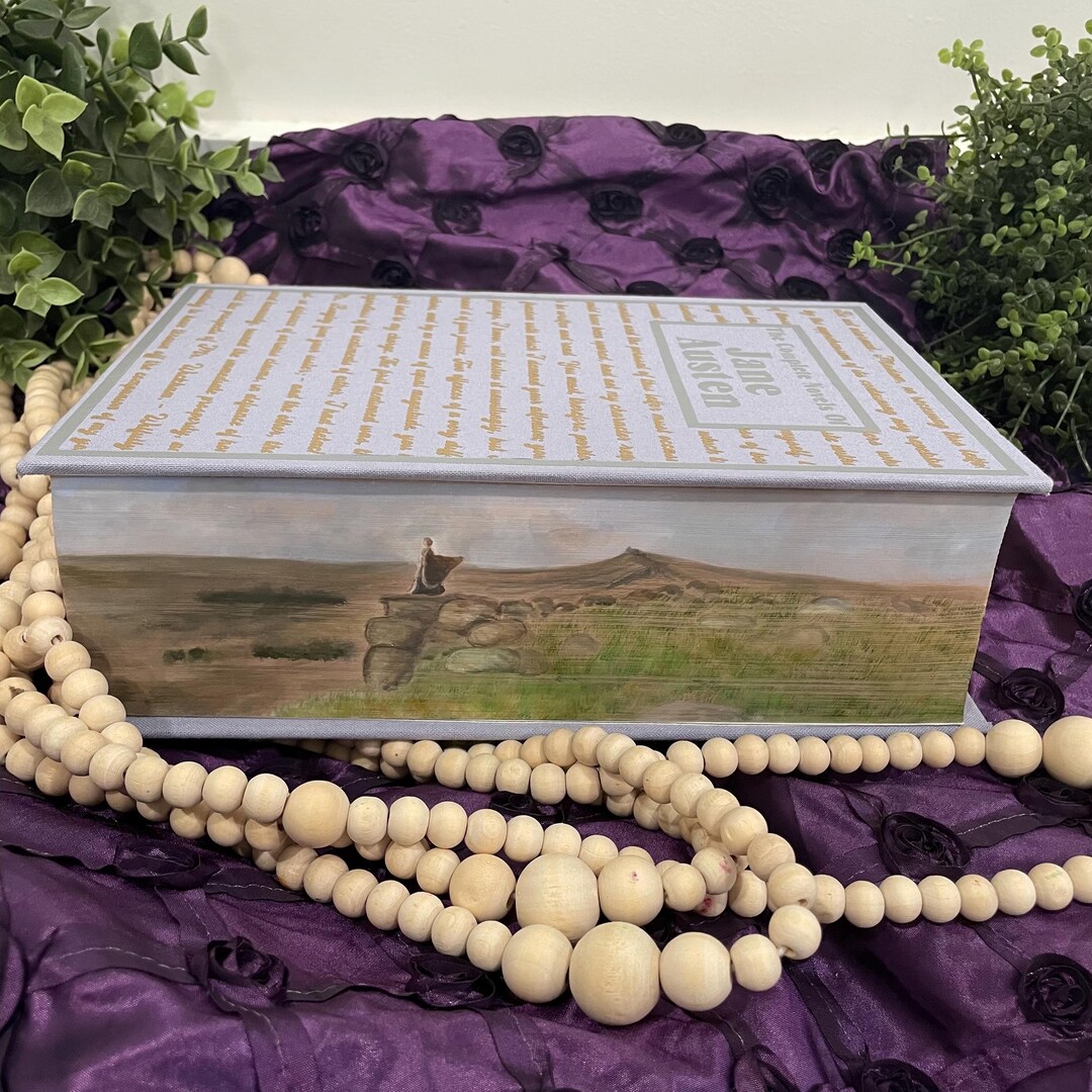 Pride and Prejudice Jane Austen Rebound Silver Lettering Hand Painted ...