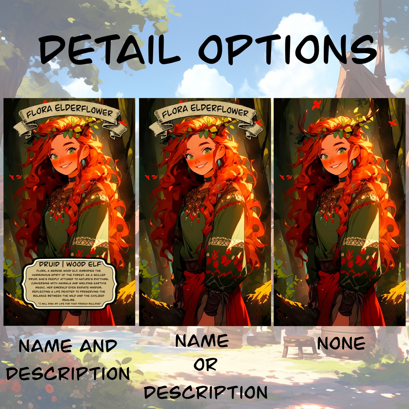 Custom Anime Dnd Character Card: Fantasy Tabletop Gaming (digital Only ...